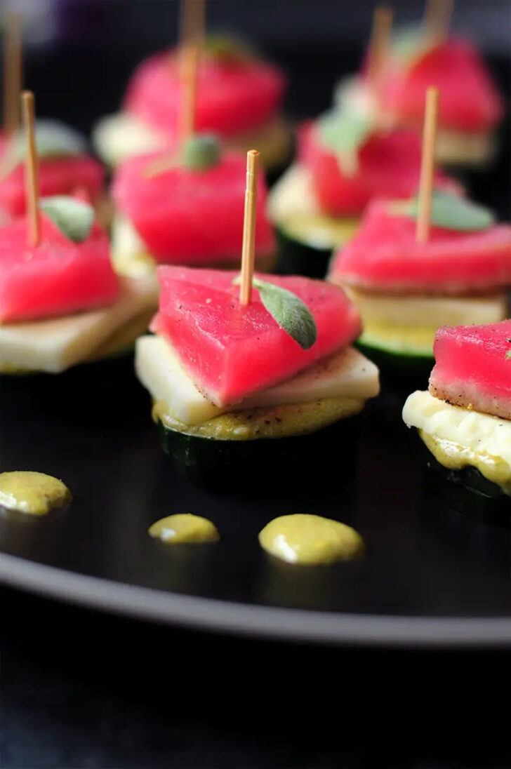 Tuna-Cucumber and Sausage-Zucchini Stackers - StreetSmart Kitchen